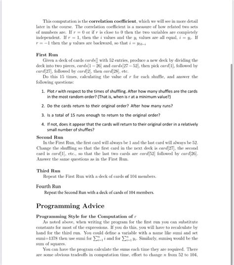 Solved This Computation Is The Correlation Coefficient