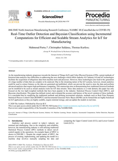 Pdf Real Time Outlier Detection And Bayesian Classification Using