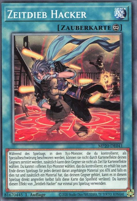 Recollectibles Sammelkarte Yugioh Karte Zeitdieb Hacker Yu Gi Oh