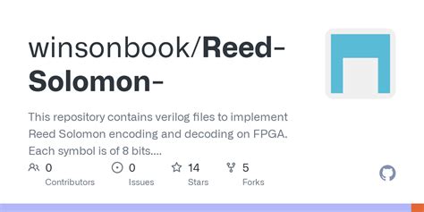 github winsonbook reed solomon this repository contains verilog