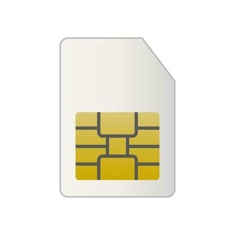 Sim Card Icon Microchip For Mobile Cellular Communication Electronic Communication Vector