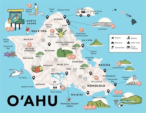Download Free Printable High Resolution Tourist Maps Of Oahu Waikiki