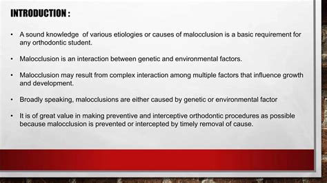 Hereditary Factors Etiology Of Malocclusion Pptx