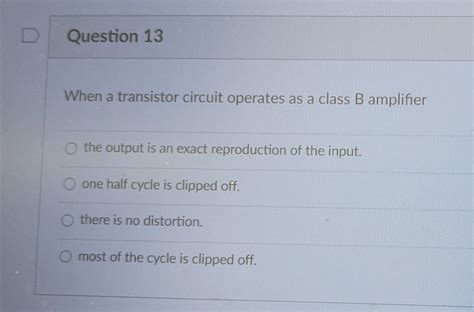 Solved Question 12 The Efficiency Of A Power Amplifier Is