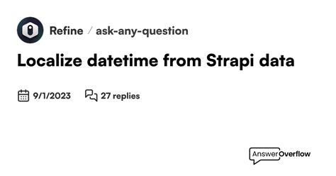 localize datetime from strapi data refine