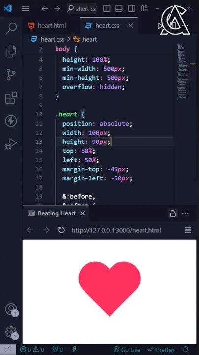 Beating Heart Animation By Html And Css Youtube
