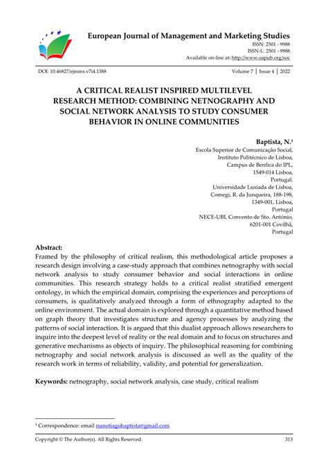 pdf a critical realist inspired multilevel research method combining
