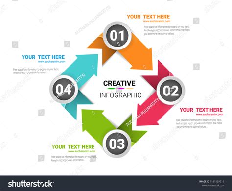 Vector Circle Arrow Infographic Template Cycle Stock Vector Royalty Free Shutterstock