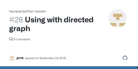 Using With Directed Graph · Issue 28 · Taynaudpython Louvain · Github