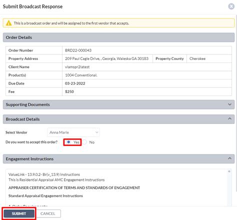 managing broadcast orders from clients valuelink connect