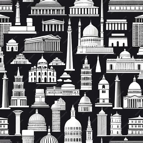 Monumentos Arquitectónicos Icónicos Foto Premium