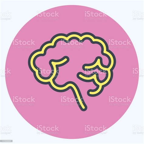 아이콘 브레인 스토밍 시작 기호에 적합합니다 컬러 메이트 스타일 편집 가능한 간단한 디자인 디자인 템플릿 벡터 간단한 그림 개념에 대한 스톡 벡터 아트 및 기타 이미지