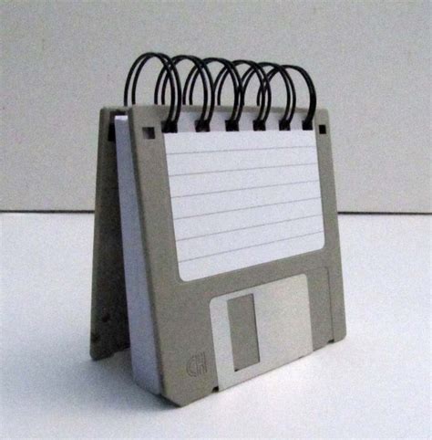 Floppy Disk Notebook JUMBO Gray Computer Disk Recycled Geek Gear Blank Mini Sheets Etsy