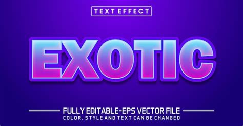 Premium Vector Exotic Font Text Effect Editable