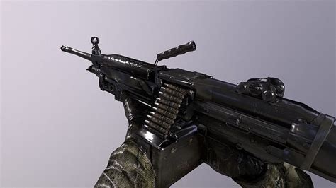 3d Model Fps Machine Gun Animations Vr Ar Low Poly Cgtrader