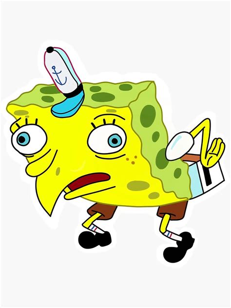 Spongebob Mocking Meme Sticker Sticker For Sale By Avavanek Redbubble