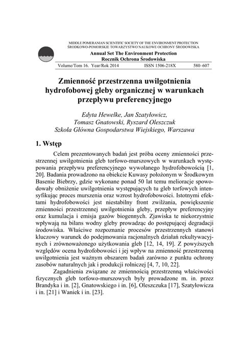 PDF Spatial Variability In Soil Moisture Content Under Preferential Flow In Hydrophobic