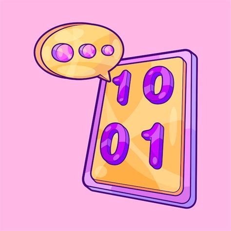 Premium Vector Binary Code Sign With Speak Bubble Vector Illustration