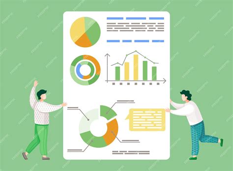 Premium Vector Workers Analysing Statistic Financial Analytics