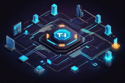 Premium Photo Futuristic Blockchain Technology Cryptography