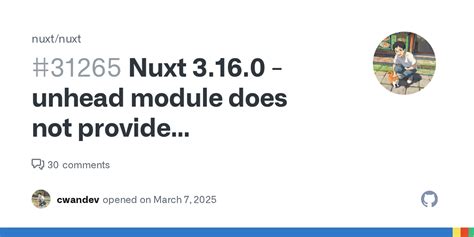 Nuxt 3160 Unhead Module Does Not Provide Getactivehead Export · Issue 31265 · Nuxtnuxt