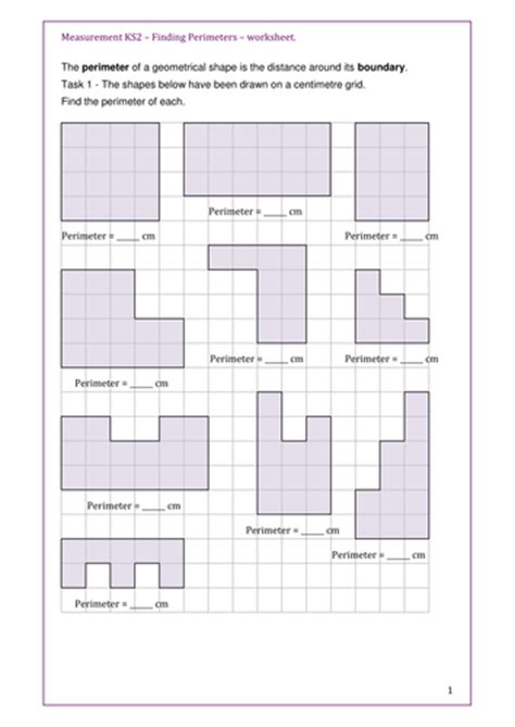 Maths Ks2 Perimeter Of Rectangles Etc Full Lesson For Yr 4 Or Revision