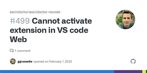 Cannot Activate Extension In VS Code Web Issue Asciidoctor Asciidoctor Vscode GitHub