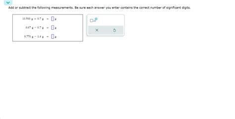 Solved Add Or Subtract The Following Measurements Be Sure Chegg