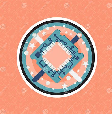 Computer Processor Chip Stock Illustration Illustration Of Chipset 78196305