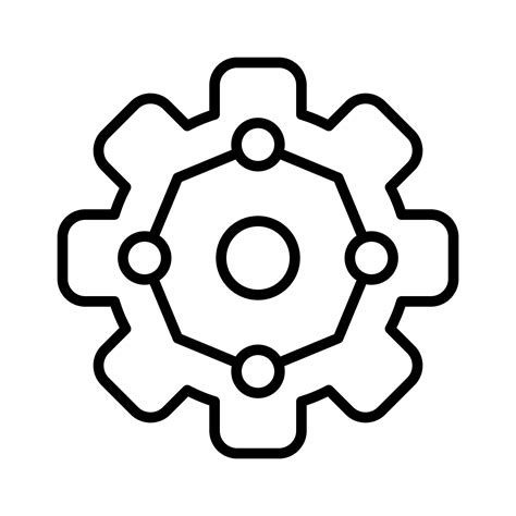 gear setting automation outline icon vector illustration 23233829