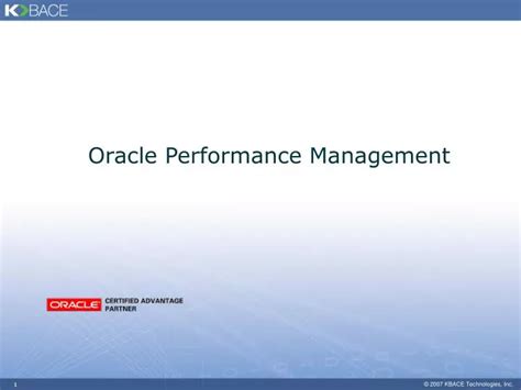 Ppt Oracle Performance Management Powerpoint Presentation Free