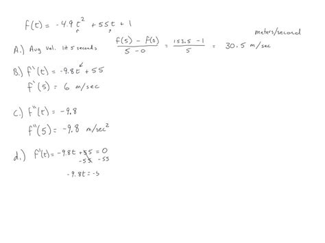 Solved Point At A Time T Seconds After It Is Thrown Up In The Air A