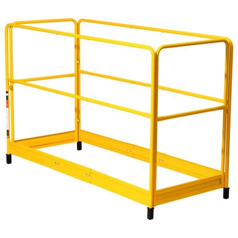 6ft Scaffolding Safety Guard Rail System For Baker Style Scaffolding Yellow Vevor Us