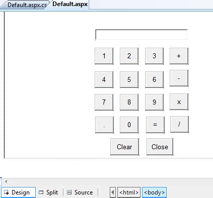 Calculator In ASP Net Without Javascript MindStick