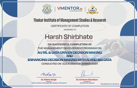 Harsh Shirbhate On Linkedin Ai Machinelearning Datadrivendecisionmaking Timsr Learning