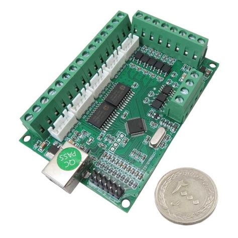 کارت کنترلر دستگاه Cnc پنج محور با پشتیبانی از نرم افزار Usb Mach3 و پالس خروجی 100khz