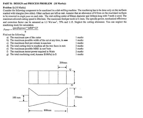 Solved Part B Design And Process Problem 10 Marks