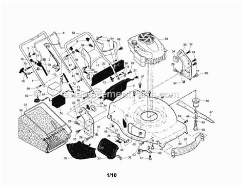 Illustrated Parts Diagram for Craftsman 917 Mower