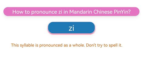 How to pronounce zi zī zí zǐ zì in Mandarin Chinese Pinyin YouTube