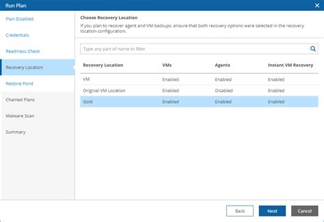 Running Cloud Restore Veeam Recovery Orchestrator User Guide