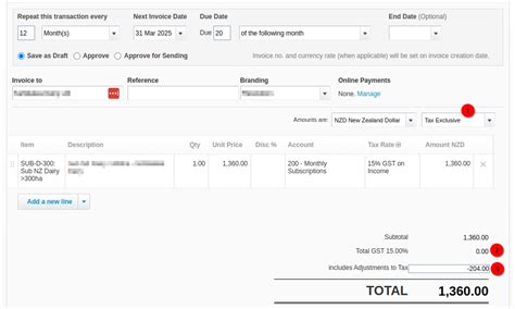 xero repeating invoice api not honouring lineamounttypes field stack