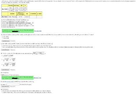 Solved Let S Say You Were Interested In Whether Males And Chegg Com