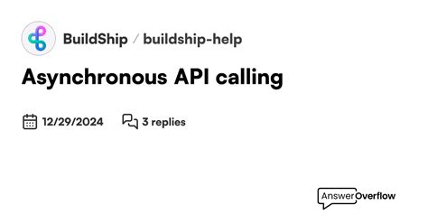 asynchronous api calling buildship