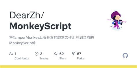 GitHub DearZh MonkeyScript 将TamperMonkey上所开发的脚本文件汇总到当前的MonkeyScript中