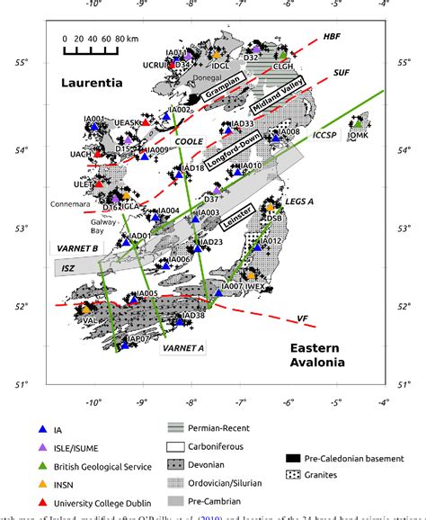 Figure 1 From Moho Depth And Vpvs In Ireland From Teleseismic Receiver