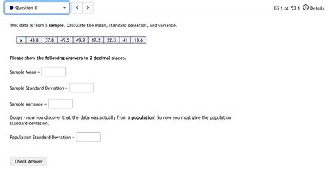 Solved Question 3 1 Pt 5 1 Details This Data Is From A