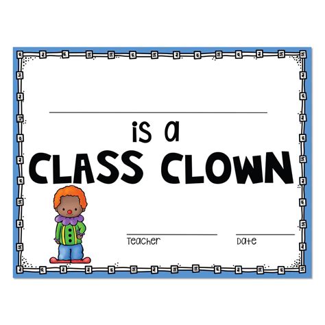 End Of Year Awards Class Clown Lucky Little Learners End Of Year