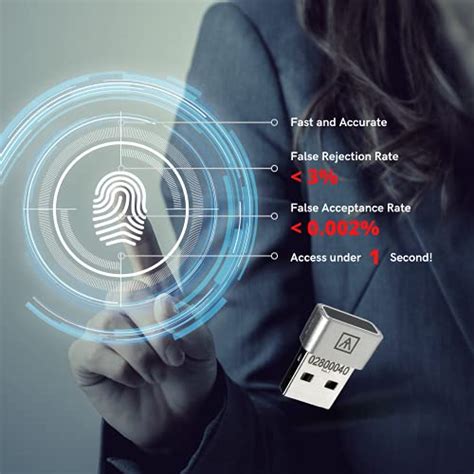 AUTHENTREND ATKey Hello USB Windows Hello Fingerprint Reader For PC Or Laptop FIDO U2F