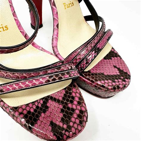 Christian Louboutin Miss Dina 120 Python Platform Str Gem