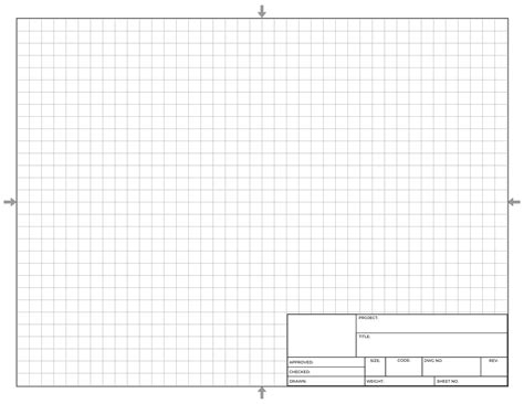 Drafting Template With Sketch Grid Pdf File Instant Download Printable